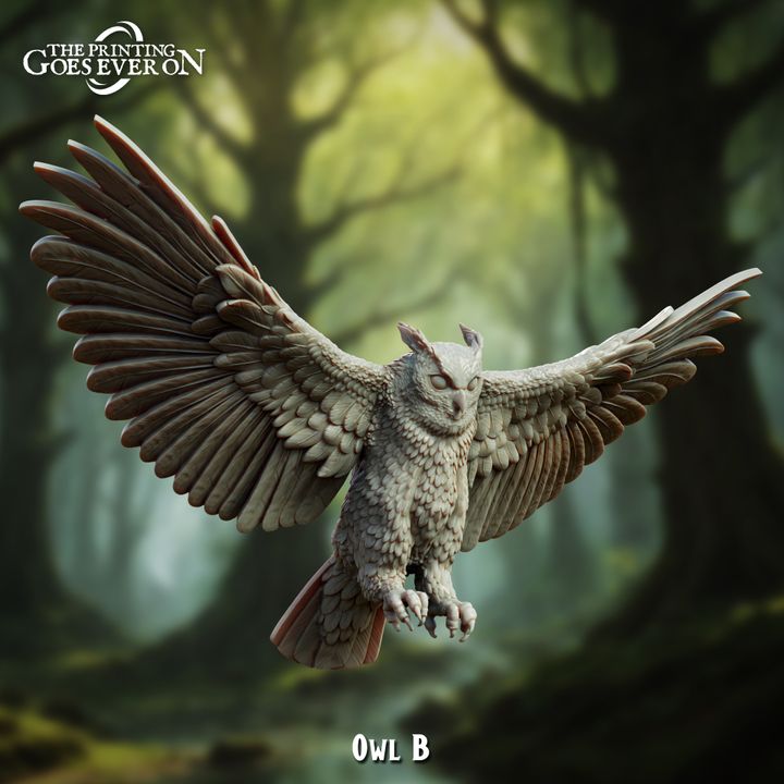 3D Printable Owls - Presupported by The Printing Goes Ever On